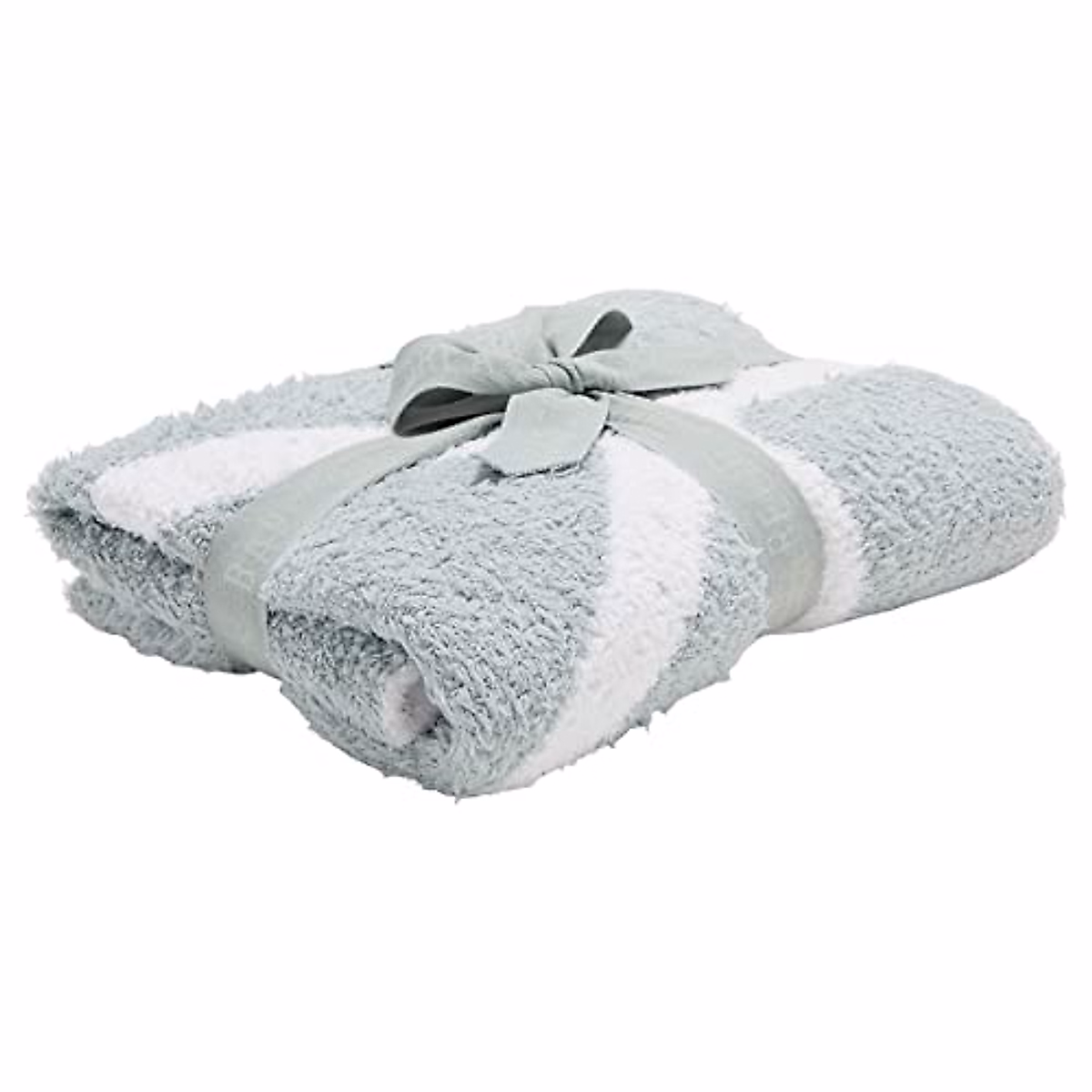 Barefoot Dreams CozyChic Starfish Blanket, Seafoam Green/White