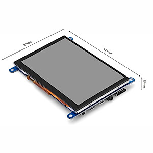 OSOYOO 5 inch HDMI Capacitive Touch Screen for Raspberry Pi 4 PC Devices Compatible with Multi OS with 3.5mm Audio Output