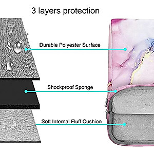 MOSISO Laptop Shoulder Bag Compatible with MacBook Air/Pro, 13-13.3 inch Notebook, Polyester Briefcase with Belt, Pink, 13.3 inch, Unisex-Adults, Crossbody, Business