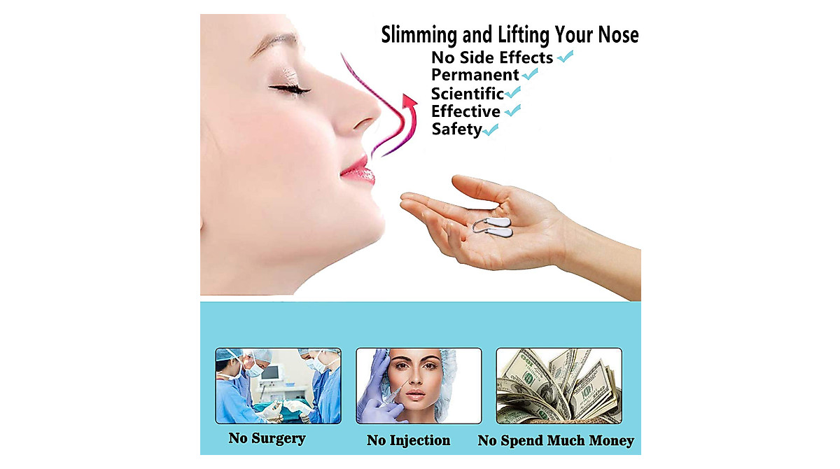 AMIJEAL Nose Shaper Clip for Natural Nose Reshaping | Pain-Free & Safe