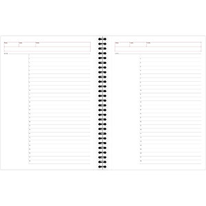 Cambridge Notebook, Business Notebook, 7-1/4" x 9-1/2", 80 Sheets, Ruled, Action Planner, Flexible Cover, Wirebound, Gray (06122)