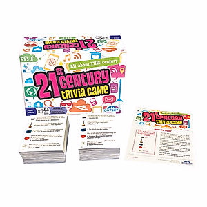 Outset Media 21st Century Trivia Game - Party Game - Family Game - Travel Game - Fun and Easy to Play - 1200 Trivia Questions - for 2 or More Players - Ages 12+