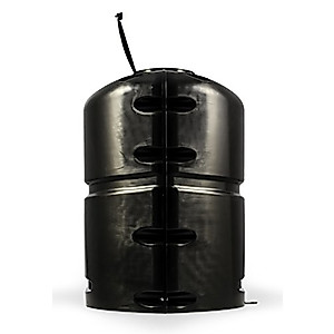 Camco Single RV Propane Tank Cover | Features a Removable Top Panel, a Heavy-Duty Polymer Construction, and Fits 20lb. Steel Single Tanks (40578), Black
