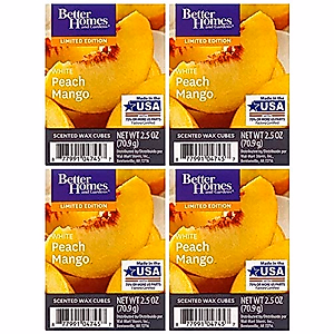 Better Homes and Gardens White Peach Mango Scented Wax Cubes - 4-Pack