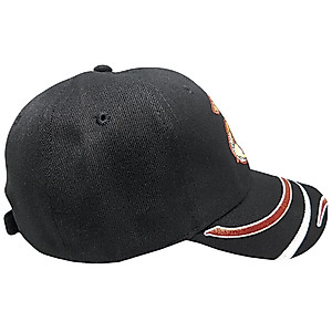 Trade Winds Marines USMC EGA Emblem Insignia Marine Corps Swirl Black Acrylic Adjustable Embroidered Baseball Hat Cap - Officially Licensed