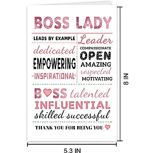 Funny Boss Day Card for Boss Women, Boss Lady Boss's Day Card Gift, Bosses Day Card For Her, Cute Thanks Card For Famale Boss Manager Leader, Appreciation Card for Woman Boss, Gift For Boss Lady