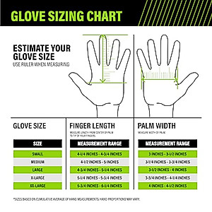 AWP Pro Fingerless Work Gloves for Men And Women, Form-Fitting Performance Design, Large, Navy Blue