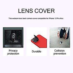 EYSOFT Camera Lens Cover Compatible for iPhone 12 Pro Max Bundled with iPhone Front Camera Cover (Silver),Protect Privacy and Security But Not Affect Face Recognition