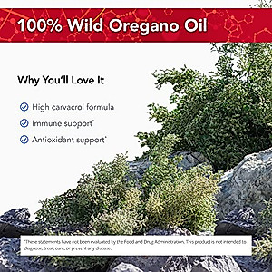 Physician's Strength OregaWild - 13.5 mL - High Carvacrol Formula - 100% Wild Oregano Oil - 216 Servings
