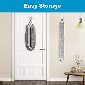 QUOLIX Triangle Under-Door Draft Stopper, 32" Noise Blocker, Weighted Weather Stripping, Gray Cotton & Polyester, Multi-Function Noise & Light Blocker,Gray