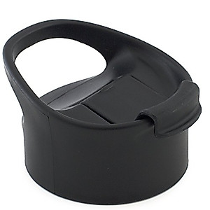 Simple Modern Flip Lid with Handle - Fits All Summit and Hydro Flask Wide Mouth Water Bottle Sizes - Splash Proof Coffee Cap for 10, 12, 14, 16, 18, 20, 22, 24, 32, 40, 64 & 84 oz -Midnight Black