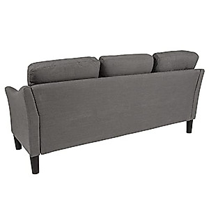 Flash Furniture Asti Upholstered Sofa in Dark Gray Fabric