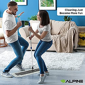 Alpine Industries Heavy Duty Cotton Mop Head - Dry Mop Head for Dirt Dust for Clean Hardwood Floor, Office and Garage - Commercial Mop - Super Absorbent Industrial Mop Head (48 in, Single Pack)