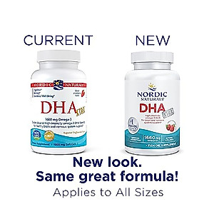 Nordic Naturals DHA Xtra, Strawberry - 60 Soft Gels - 1660 mg Omega-3 - High-Intensity DHA Formula for Brain & Nervous System Support - Non-GMO - 30 Servings