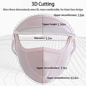 Ice Silk Full Face Mask,Sun Hats for Women UV Protection Breathable Thin,Sun Shade Hats for Women Ponytail Summer Cycling Outdoor Beach Grey