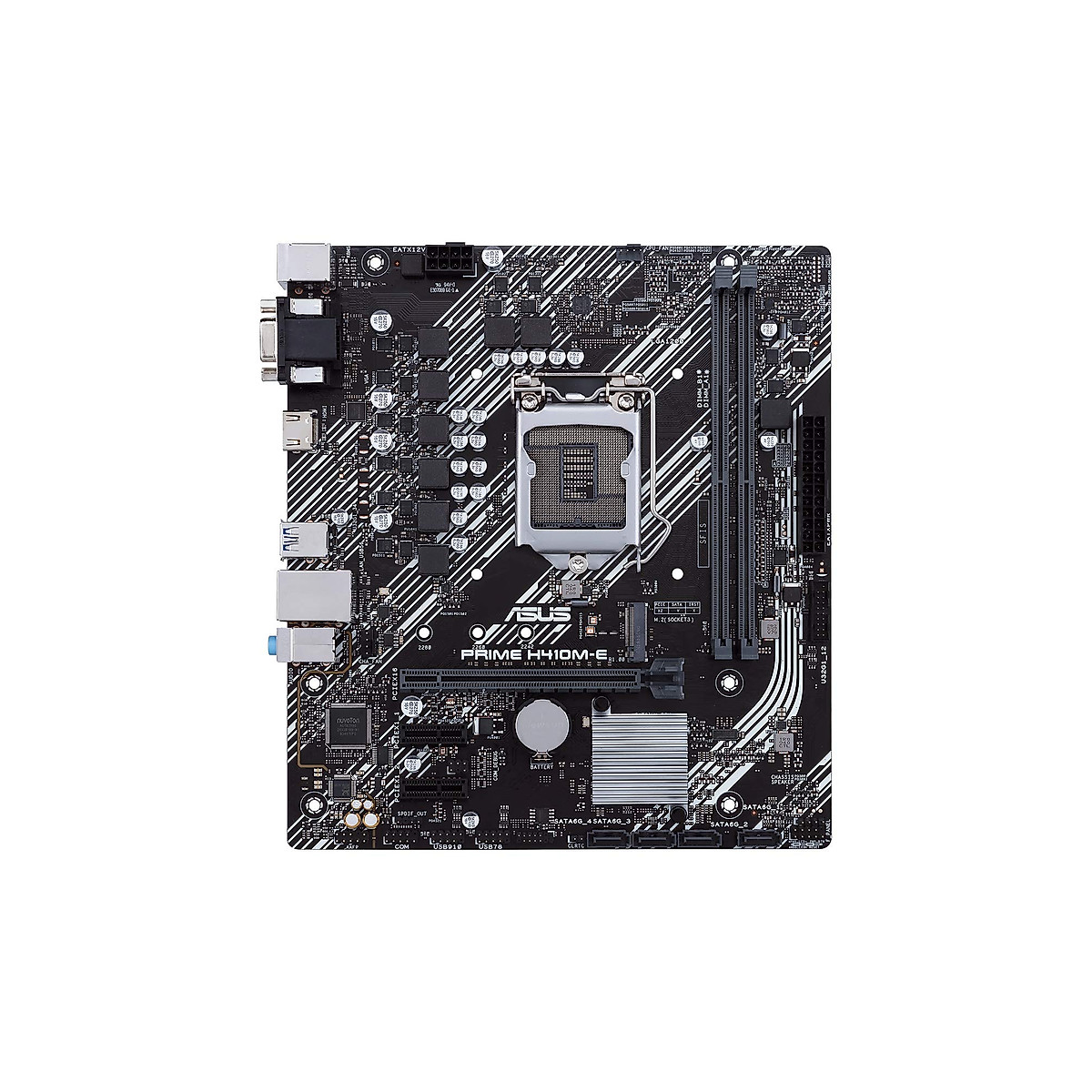 ASUS Prime H410M-E LGA1200 (Intel® 10th Gen) Micro-ATX Motherboard (M.2 Support, HDMI, D-Sub, USB 3.2 Gen 1, COM Header, TPM Header, 4K@60Hz)