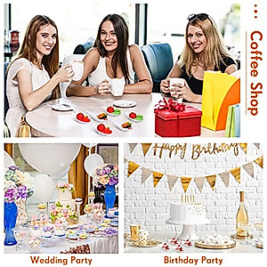 300 Pcs 4 Inch Tear Drop Mini Appetizer Plates Plastic Spoons Catering Supplies Small Mini Spoons Tasting Spoons Appetizer Dishes Mini Dessert Bowls Dessert Spoons Disposable Spoons for Party (White)