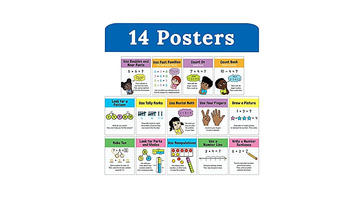Engaging Math Strategies Posters for Classrooms & Homeschool