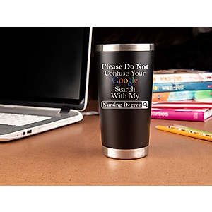 KLUBI Nurse Travel Mug Gifts for Women - Google Search Travel Coffee Mug/Tumbler 20oz -Funny Gift for Nurses, Women, Men, Nurse Practitioner, Female, Male, Bulk, Nursing Assistant