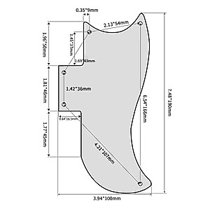 Pickguard for SG 3-ply Black 2-Humbucking 5 Holes Guitar Pickguard