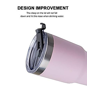 30 oz Tumbler Lids, Fits for 30Oz YETI Rambler, Ozark Trail and More, Koodee 2 Pack Spill-proof Lids,Covers for 30 Ounce Tumbler,Cup (Black)