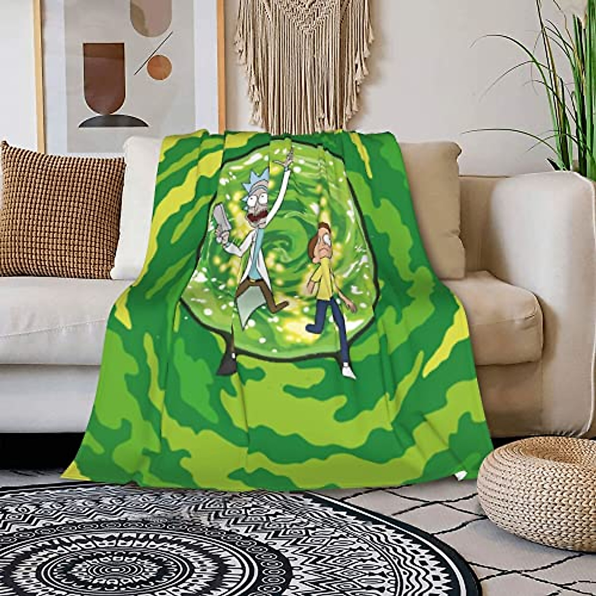 Anime Blanket Flannel Fleece Cartoon Blankets Super Soft Lightweight Plush Throw Blanket for Bed Chair Sofa Couch Living Room Gifts for Kids Adults 50"x40"