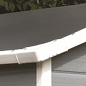 Keter Manor 6x8 Resin Outdoor Storage Shed Kit-Perfect to Store Patio Furniture, Garden Tools Bike Accessories, Beach Chairs and Lawn Mower, Grey & White