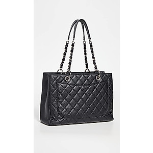 CHANEL Women's Pre-Loved Grand Shopping Tote, Caviar, Black, One Size
