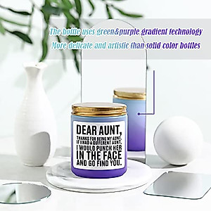 Mothers Day Gifts for Aunt, Aunt Gifts, Best Aunt Ever Gifts, Aunt Gifts from Niece Nephew, Aunt Birthday Gift, Funny Thanksgiving Christmas Gifts for Aunt Auntie - Acotxber Lavender Scented Candles