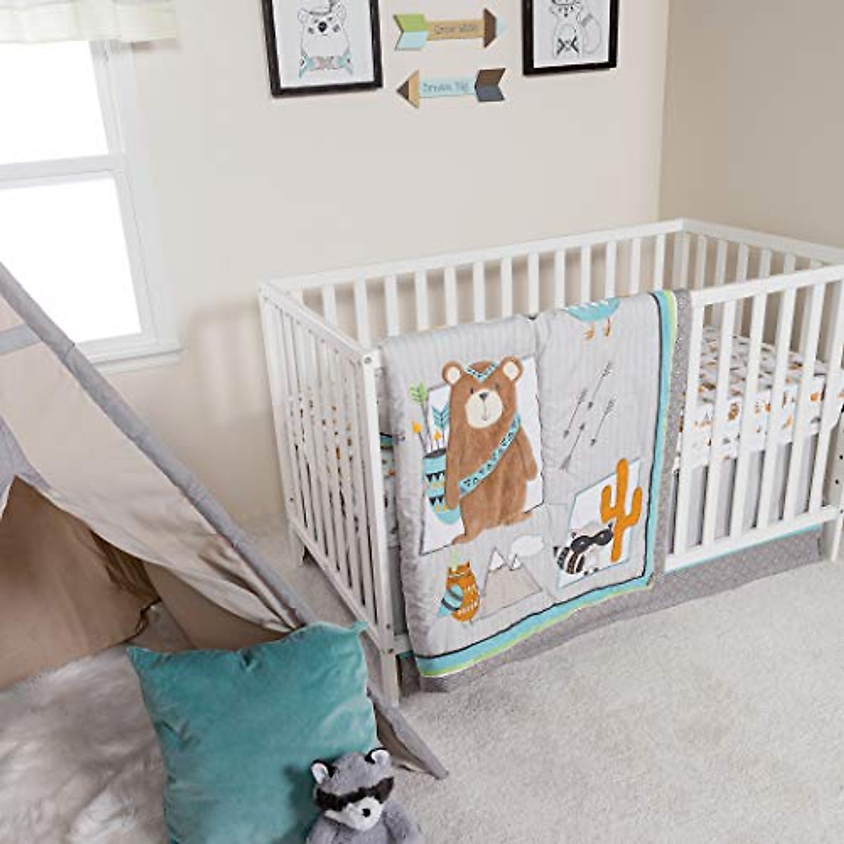 Trend Lab Lodge Buddies 3 Piece Crib Bedding Set