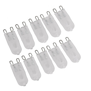 G9 Halogen 25W Bulbs G9 Frosted Halogen Bulb 25 watt G9 JCD Base Bi-pin 2700k Halogen Light Bulb for Accent Landscape Light,Frosted Lense,10 Pack