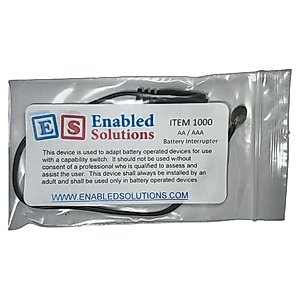 Enabled Solutions Battery Interrupters for Special Needs Toys (AA/AAA Batteries, 5 Pack)