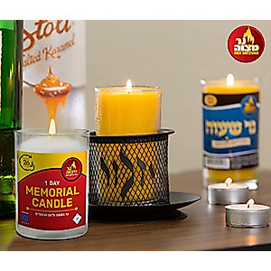 Ner Mitzvah Yahrzeit Memorial Candles - 1 Day Yahrzeit Candle - Yartzeit Candles 24 Hour Yom Kippur Jewish Candles in Glass Tumbler - 3 Pack
