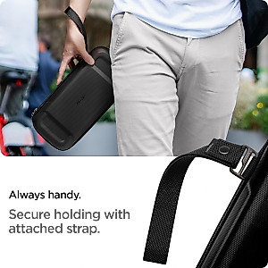 Spigen Rugged Armor Pro Designed for ASUS Rog Ally 2023 RC71L Case/ROG Ally X 2024 RC72LA Case/MSI Claw A1M Hard Shell Carrying Case with Pockets for Accessories and Original Charger Storage Bag