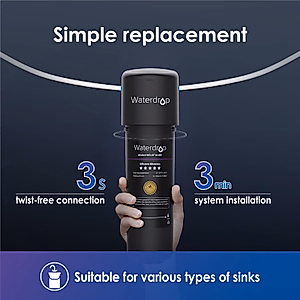 Watedrop Remineralization Replacement Filter AND WD-10UA Under Sink Water Filter System, NSF/ANSI 42 Certified, 8000 Gallons, USA Tech