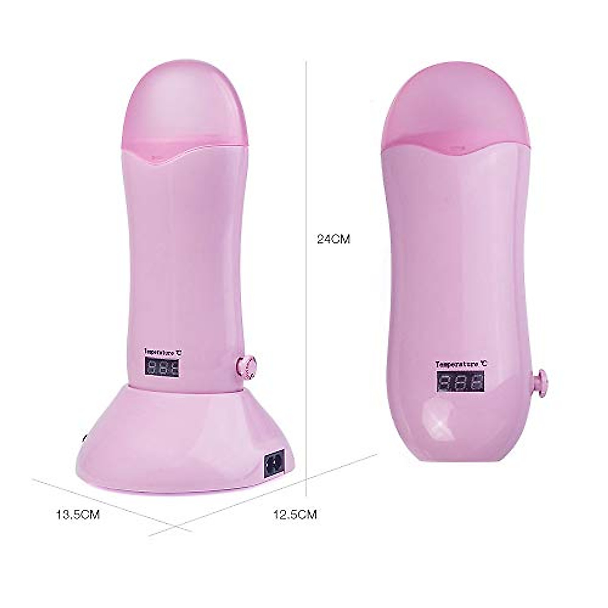 Portable Wax Warmer for Hair Removal, IeBilif Electric Depilatory Roll On Brazilian Wax Heater with LCD Temperature Display, Home Waxing Hair Removal Machine for Travel & At-home Waxing & SPA(Pink)