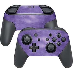 MightySkins Skin Compatible with Nintendo Switch Pro Controller - Purple Airbrush | Protective, Durable, and Unique Vinyl Decal wrap Cover | Easy to Apply, Remove, and Change Styles | Made in The USA