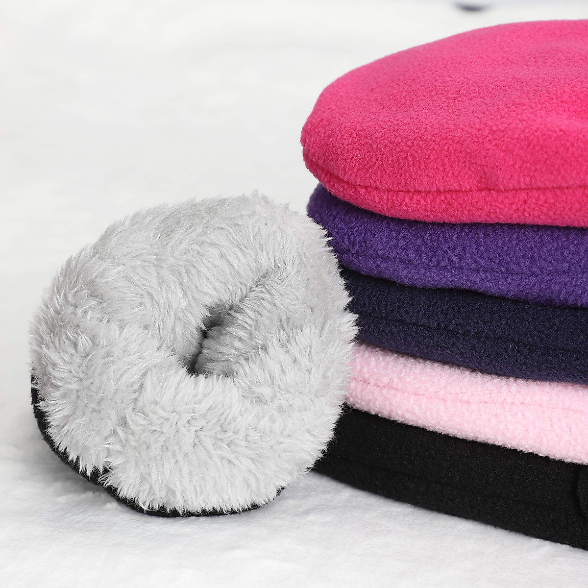 Toddler Mittens Baby Boy Girls Winter Warm Mittens Kids Easy-On Sherpa Fleece Lined Mittens Snow Infant Gloves 2 Pairs