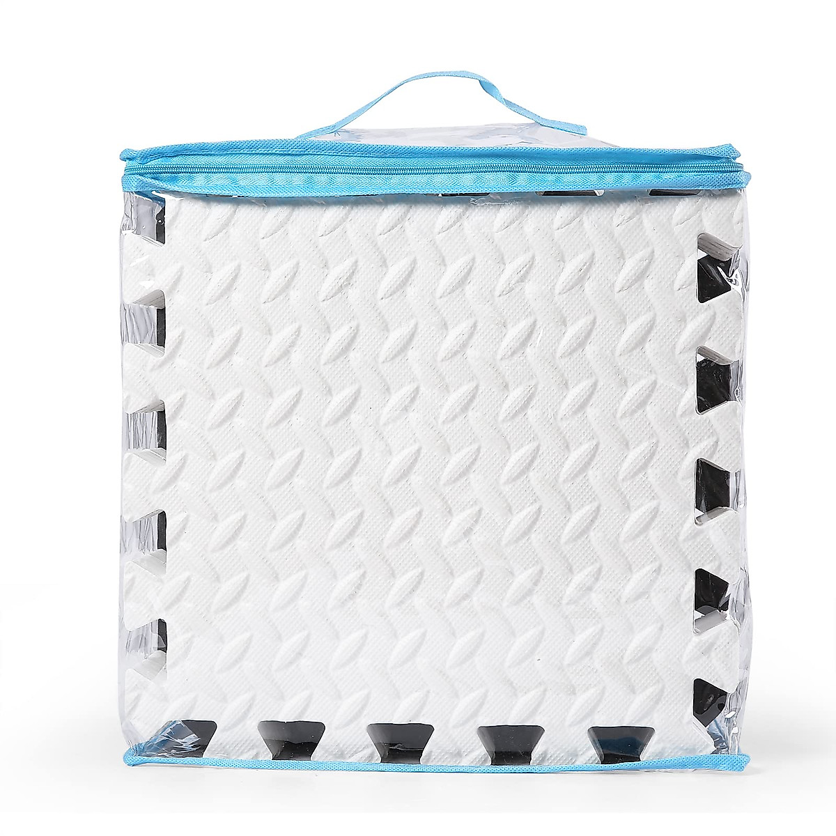 Tamiplay Foam Play Mat for Baby, 0.4 Inch EVA Soft Non-Toxic Baby Playmat, Interlocking Floor Mats, Solid Colored Foam Puzzled Floor Mats, Baby Play Mat Exercise Mats, 16 Tiles(White/Black)