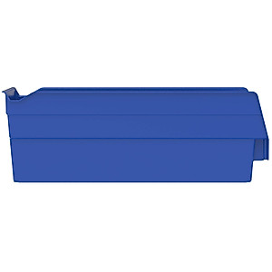 Akro-Mils 30120 Plastic Nesting Shelf Bin Box, (12-Inch x 4-Inch x 4-Inch), Blue, (24-Pack)