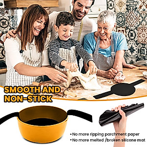 2pcs Baking Mats for Dutch Oven, Reusable Non-stick Silicone Bread Sling with Measurement, Long Handle Baking Mat, Oil Brush and Scraper for Making Bread