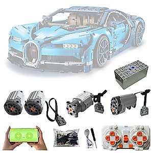 Motor and Remote Control Set for Lego Technic Chiron 42083 Race Car, Compatible with Lego 42083 (Model Not Included)