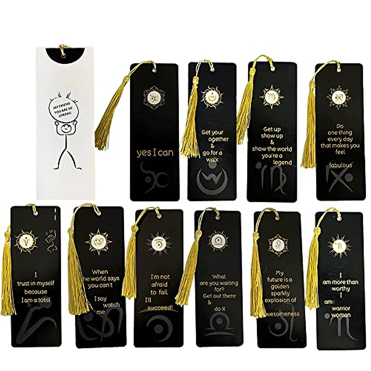 10 Pcs Bookmarks for Women, Cool Funny Unique Bookmarks, Personalized Bookmarks for Teens, Bookmark Set for Self-improvement and Self-encouragement