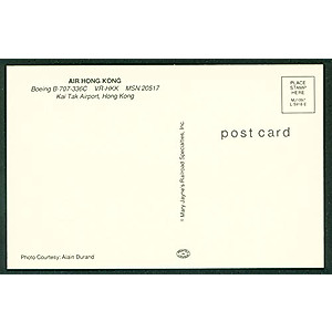 Air Hong Kong Airline Boeing B-707 Jet Airplane Kai Tak Airport Postcard