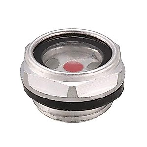 uxcell Oil Liquid Level Gauge Sight Glass G1/2 Male Threaded Aluminum Alloy Air Compressor Fittings with O-ring