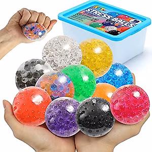 KLT Sensory Stress Balls Set 12 Pack for Adults and Kids - Sensory Toys for Autistic Children, Fidget Toys Stress Relief, Squishy Toys for Students, Prize Box Toys for Classroom, Party Favors
