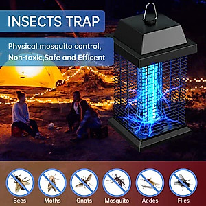 WVV Bug Zapper,4000V Electric Mosquito Zapper Indoor, Mosquito Killer,20W Waterproof UV Light Insect Fly Trap for Home Backyard Garden