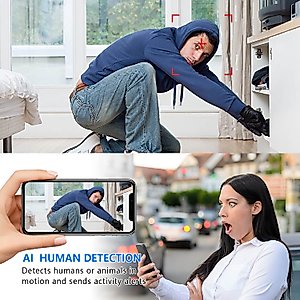 Smallest Hidden Camera Detector,HD1080P Spy Camera,Wireless Wifi Security Camera,Nanny Cam,Baby Monitor with Night Vision,AI Human Motion Detection,Remote Viewing for Security with iOS Android APP
