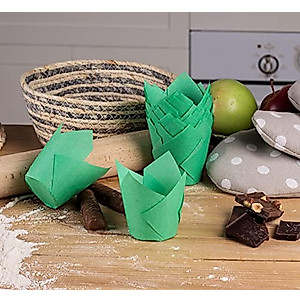 Baking Cups Tulip Cupcake Liners 150 pcs - Tulip Baking Paper Cups Multi-Color Tulip Paper Cupcake Muffin Liners