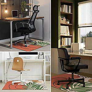 Shellwei Office Chair Mat for Hardwood Floor Abstract Desk Chair Mat 36 x 48 Inches Computer Floor Mat Under Desk Rug for Boho Office Home Desk Supplies